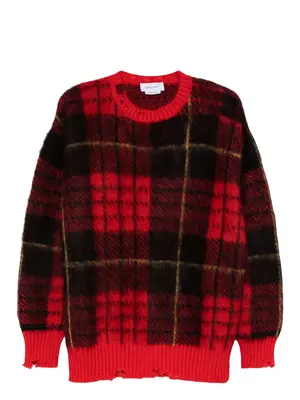 Alexander McQueen Tartan-check Sweater - Red