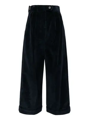 Kolor Corduroy Pleated Trousers - Blue