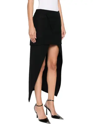 Alexander McQueen Asymmetric Skirt - Black