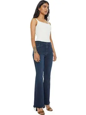 MOTHER Petites Lil Weekender Flare Jeans - Blue