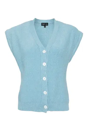 AGNÈS B. Jersey Vest - Blue