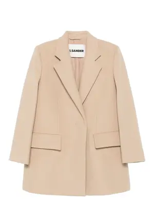 JIL SANDER Tailored Wool Coat - Neutrals