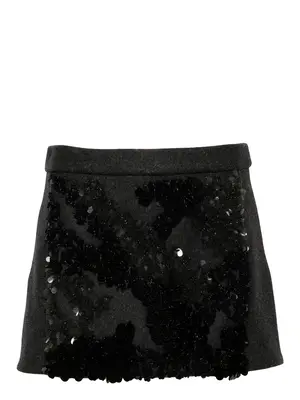 PLAN C Plan C Sequined Mini Skirt