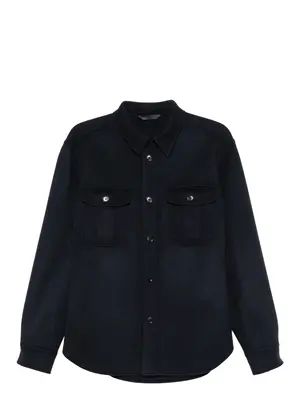 Brioni Felted Shirt Jacket - Blue