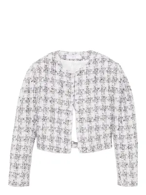 IRO PARIS Gitah Cropped Tweed Jacket - White