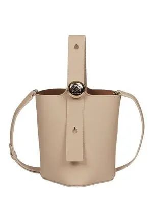 Loewe Mini Pebble Leather Bucket Bag - Sand