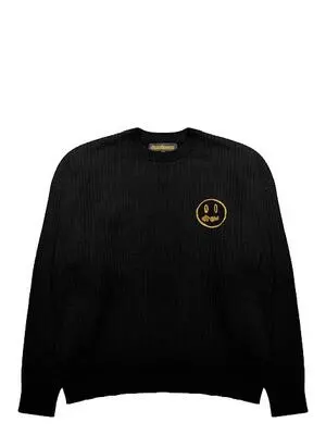 Drew House Mascot Waffle Sweater - Black