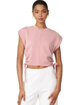 REBODY Scuba Knit Shirring Top - Pink