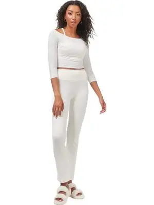 REBODY Open Shoulder Top - Bone