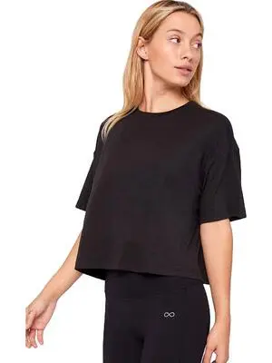 REBODY Rebody Active Cozy Boxy Short Sleeve Tee Cozy Black