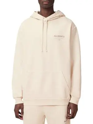 ALLSAINTS AllSaints Underground Logo Graphic Hoodie Sandy White