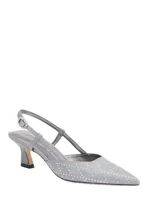 STUART WEITZMAN Stuart Weitzman Vinnie Crystal Slingback Pumps Perla/clear