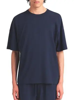 SKIMS Oversize Stretch Crewneck T-shirt Navy