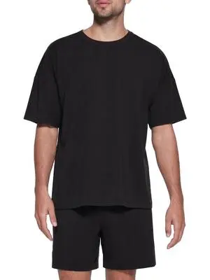SKIMS Oversize Stretch Crewneck T-shirt - Obsidian