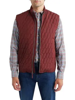 Johnnie-o Belfry Quilted Vest - Dark Maroon
