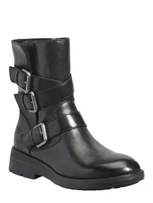 BØRN Mayne Leather Booties - Black Leather