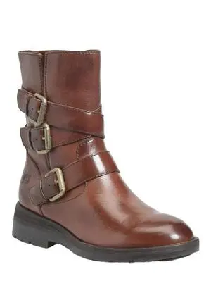 BØRN Mayne Leather Booties - Brown Leather