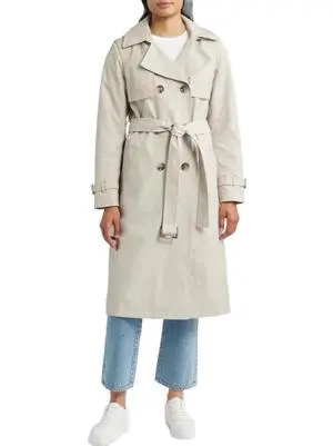 Sam Edelman Double-breasted Belted Trench Coat - Khaki