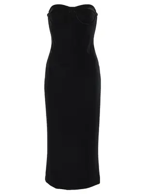 Sportmax Velvet Bustier Dress - Black