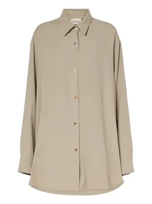 Tove Rumer Wool-blend Shirt - Beige