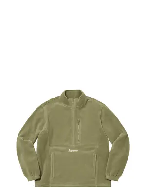 Supreme Polartec Half Zip Pullover 'light Olive - Green