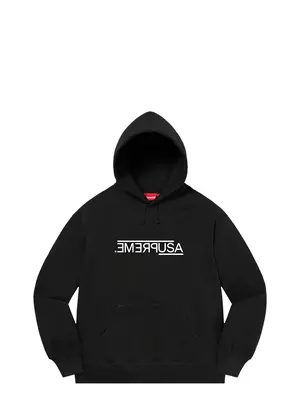 Supreme Usa Hooded Sweatshirt - Black