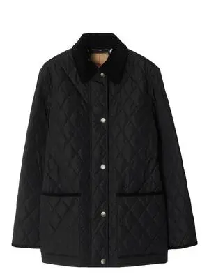 Burberry Quilted Nylon Barn Jacket - Black/sand