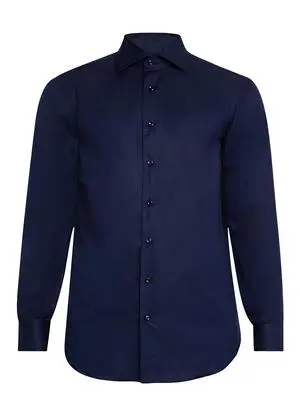 Cesare Attolini Cotton Sport Shirt - Navy