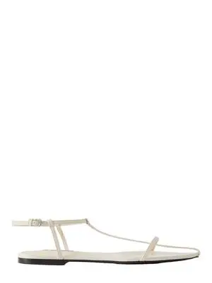 JIL SANDER Leather Pointed Toe Sandals - Neutrals