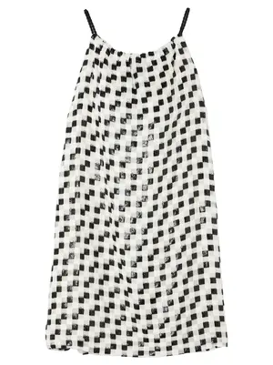 LIBEROWE Net Sustain Flou Checked Metallic Devoré-voile Mini Dress - Multi