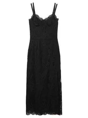 Dolce & Gabbana Chantilly Lace Midi Dress - Black