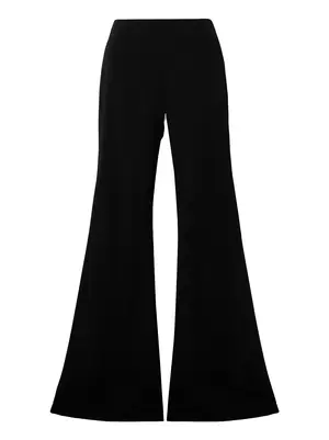 Carolina Herrera Wool-blend Flared Trousers - Black