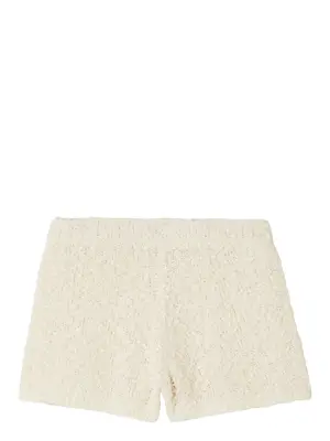 Magda Butrym Cotton-blend Bouclé Shorts - Neutrals