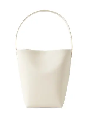 THE ROW N/s Park Small Leather Tote - Ivory