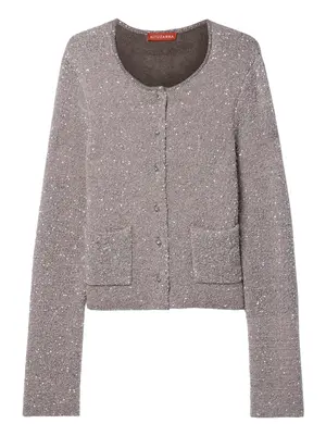 Altuzarra Welles Sequin-embellished Cardigan - Silver