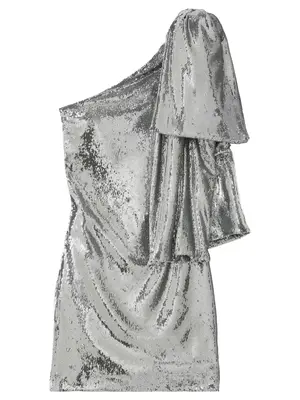 Bernadette Josselin One-shoulder Sequined Mini Dress - Silver