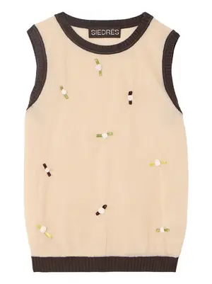 SIEDRES Teti Appliquéd Knitted Tank - Multi