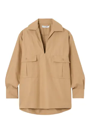 Max Mara Ulrico Cotton-canvas Shirt - Metallic