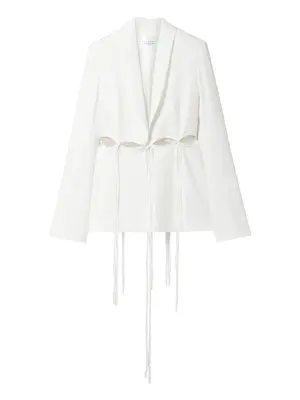 Galvan Ellipse Cutout Crepe Blazer - White