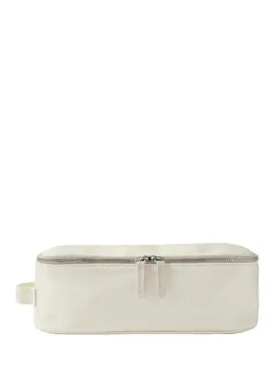 Brunello Cucinelli Textured Leather Cosmetic Case - White