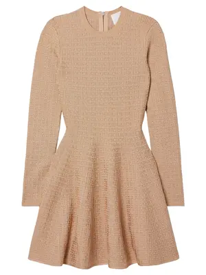 Givenchy Jacquard-knit Mini Dress - Brown