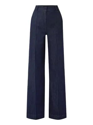 Another Tomorrow High-rise Straight-leg Stretch Organic Jeans - Blue