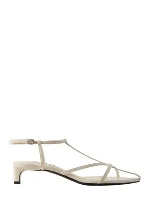 JIL SANDER Leather Slingback Sandals - Neutrals