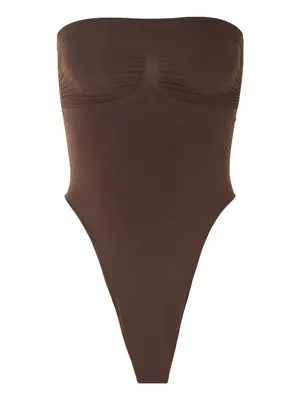 SKIMS Seamless Sculpt Strapless Thong Bodysuit - Neutrals