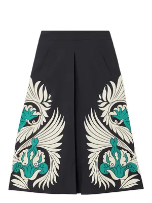 La DoubleJ Floral-print Crepe De Chine Midi Skirt - Multi