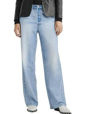 Rag & Bone Miramar High Rise Wide Leg Cotton Terry Sweatpant Jeans - Valentina