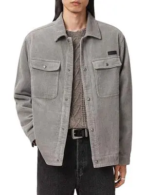 ALLSAINTS Castleford Corduroy Shirt - March Grey