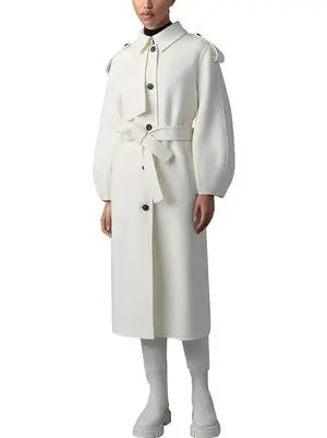 Mackage Ceyla Wool Trench Coat - Cream