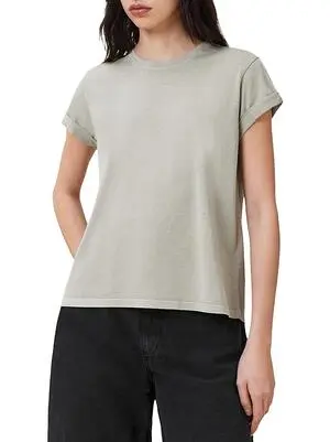 ALLSAINTS Anna Cotton Tee Abbey Stone Green