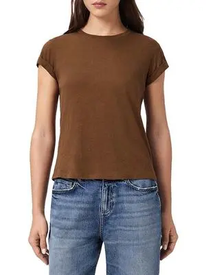 ALLSAINTS Anna Cotton Tee Cognac Brown